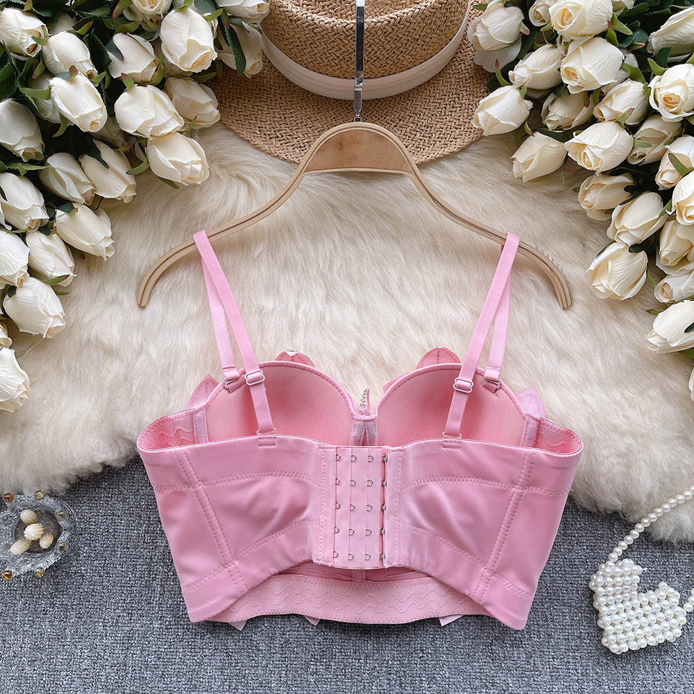 Diamond Backless Camisole Women Floral Strap Elegant Fashion Solid ...