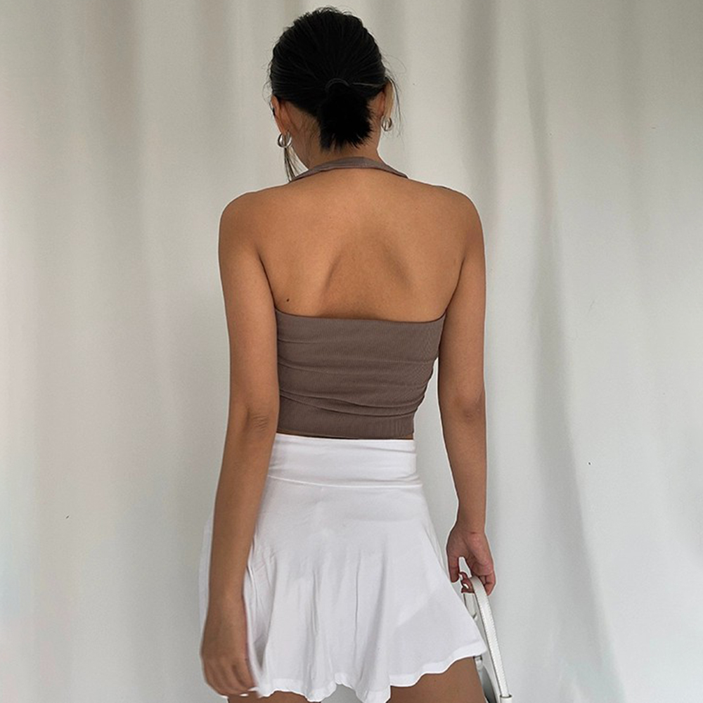 Sexy High Waist Split Skirt Sport Gym Stretch Short Skirt on Luulla