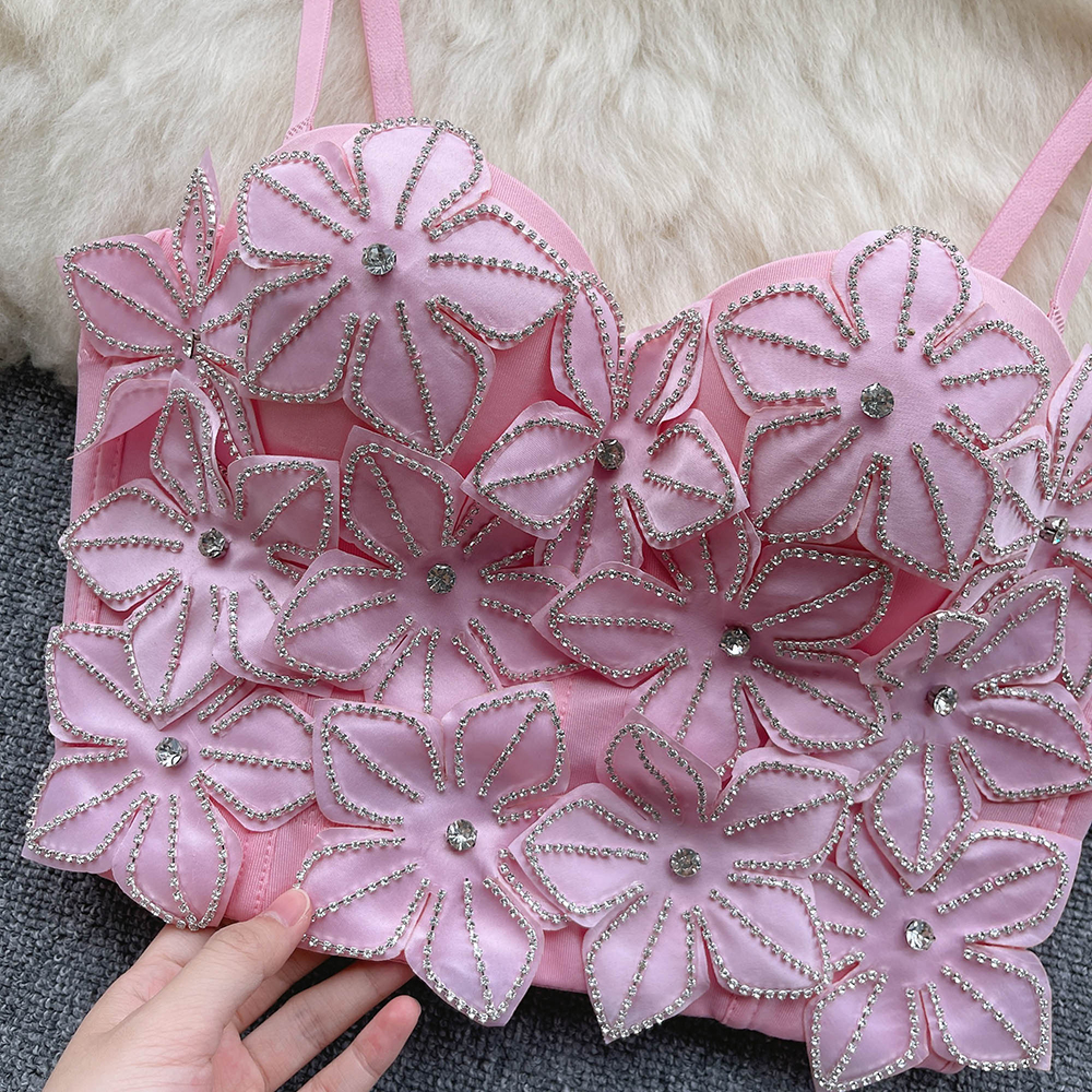 Diamond Backless Camisole Women Floral Strap Elegant Fashion Solid ...