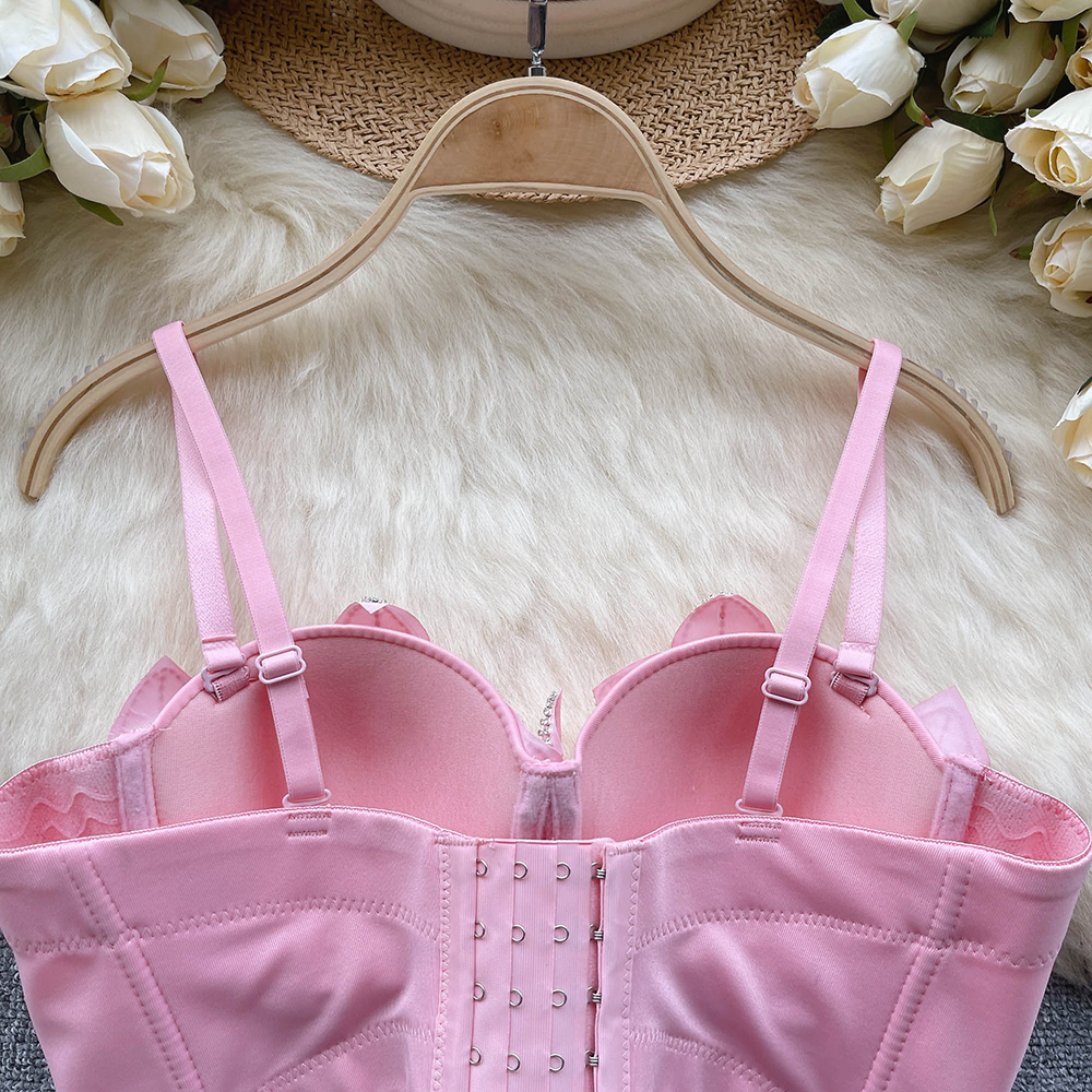 Diamond Backless Camisole Women Floral Strap Elegant Fashion Solid ...