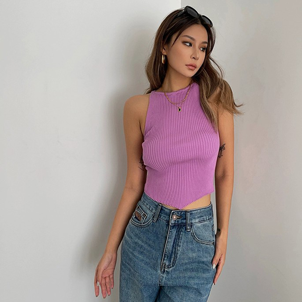 Asymmetrical Tight Sexy Off Shoulder Vest Tank Top on Luulla